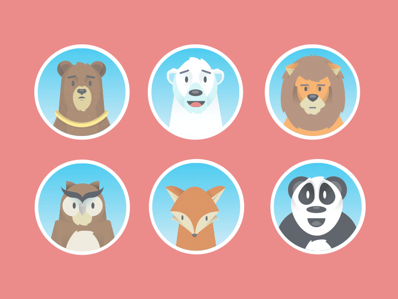 Animal Avatars by Al Power™ on Dribbble