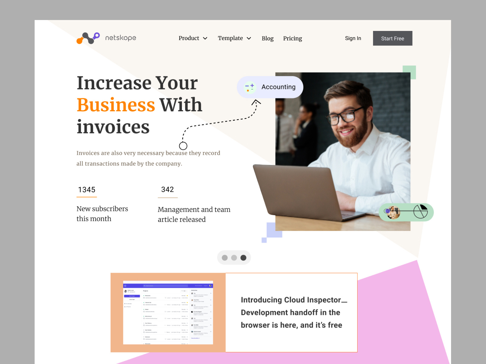 Business Invoices Web Header by Md.Emon Hossen on Dribbble
