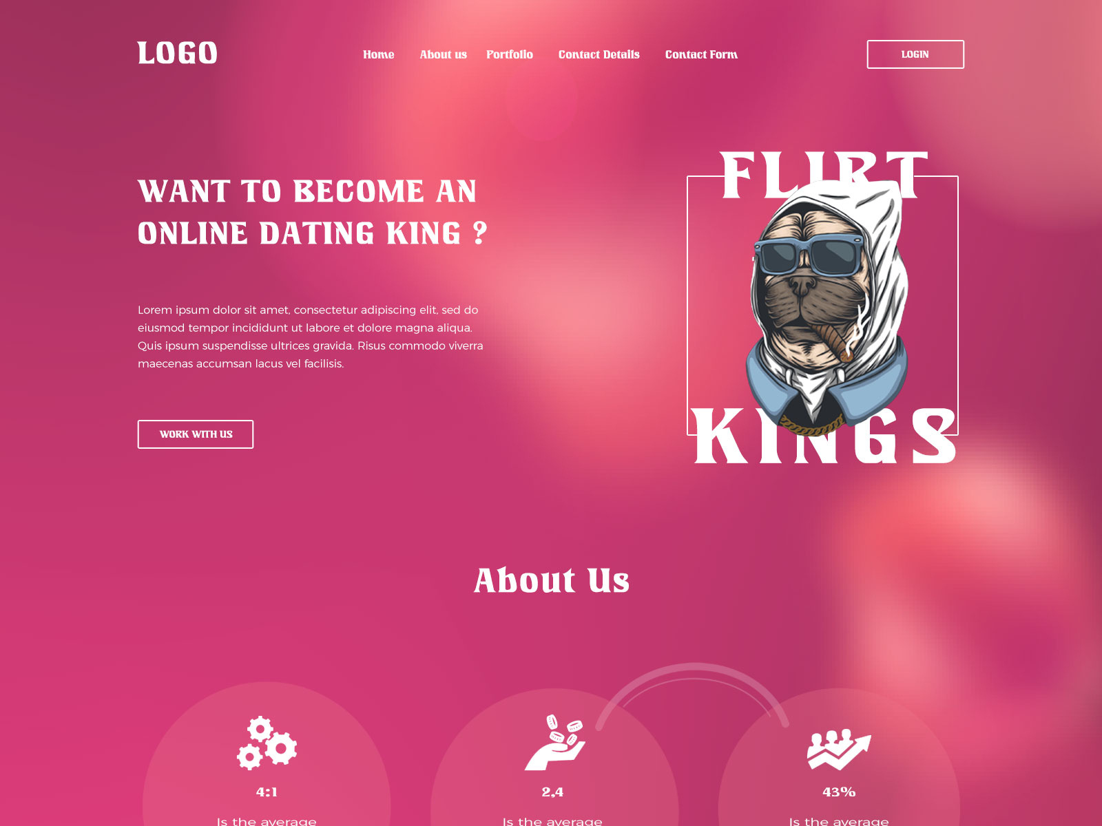 Flirt King web design by Humza Ilyas on Dribbble