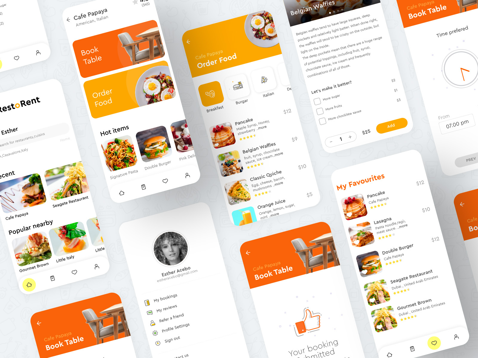 Restaurant table booking app by Jayadevan on Dribbble