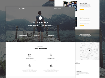 Crown - Travel Landing page by Ahmed Hamdy on Dribbble