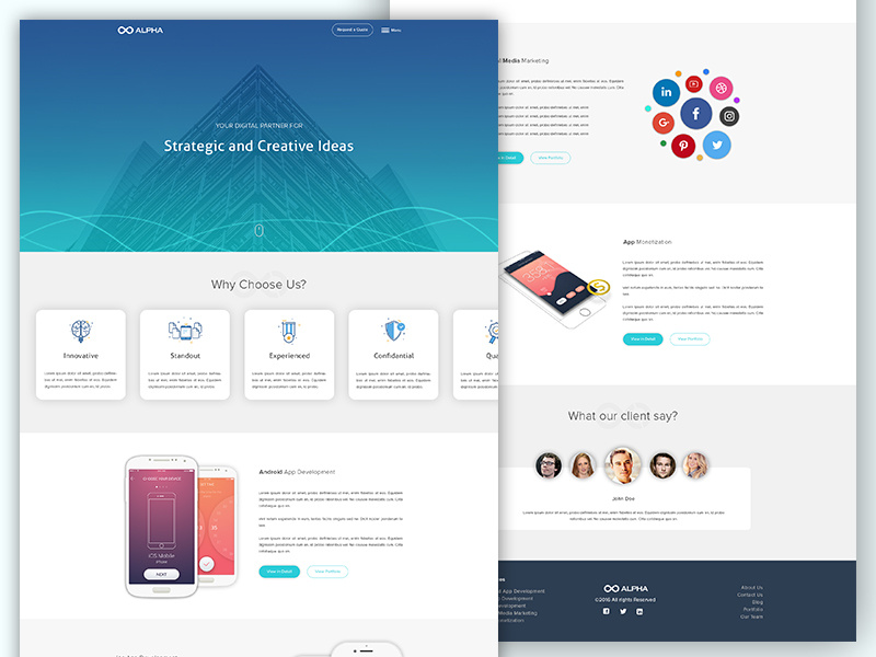 Landing page design by Mythics Design on Dribbble
