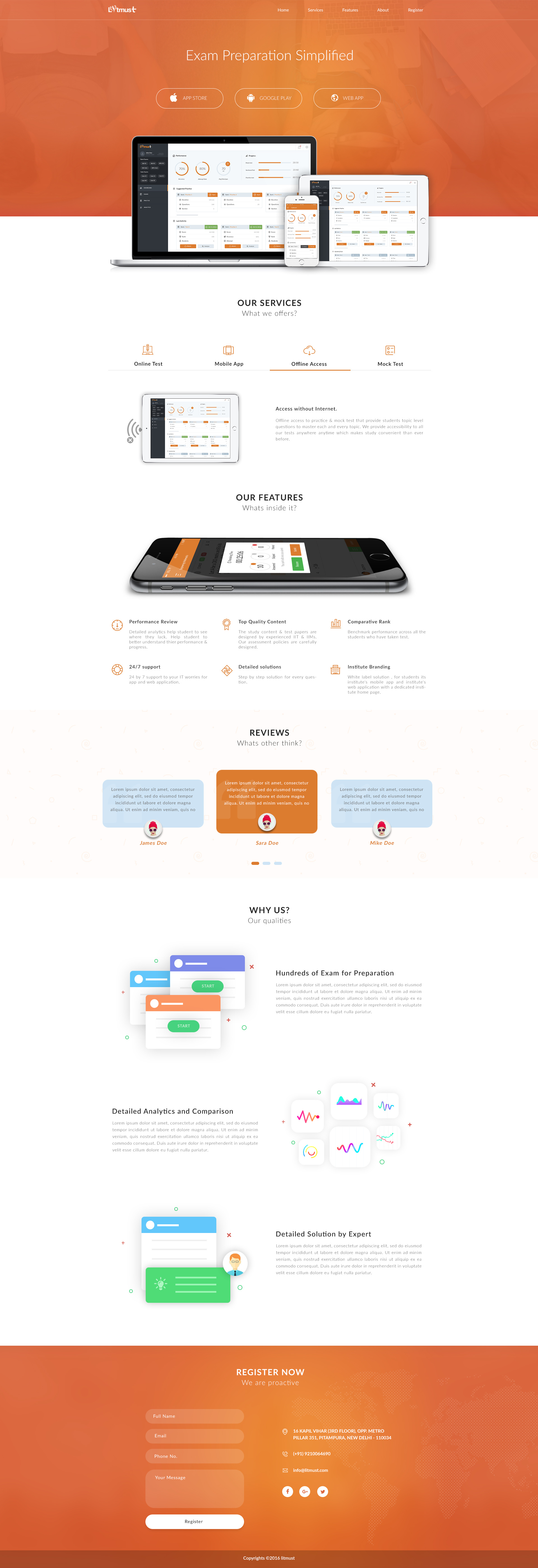 App Promotion page for litmust by Mythics Design on Dribbble