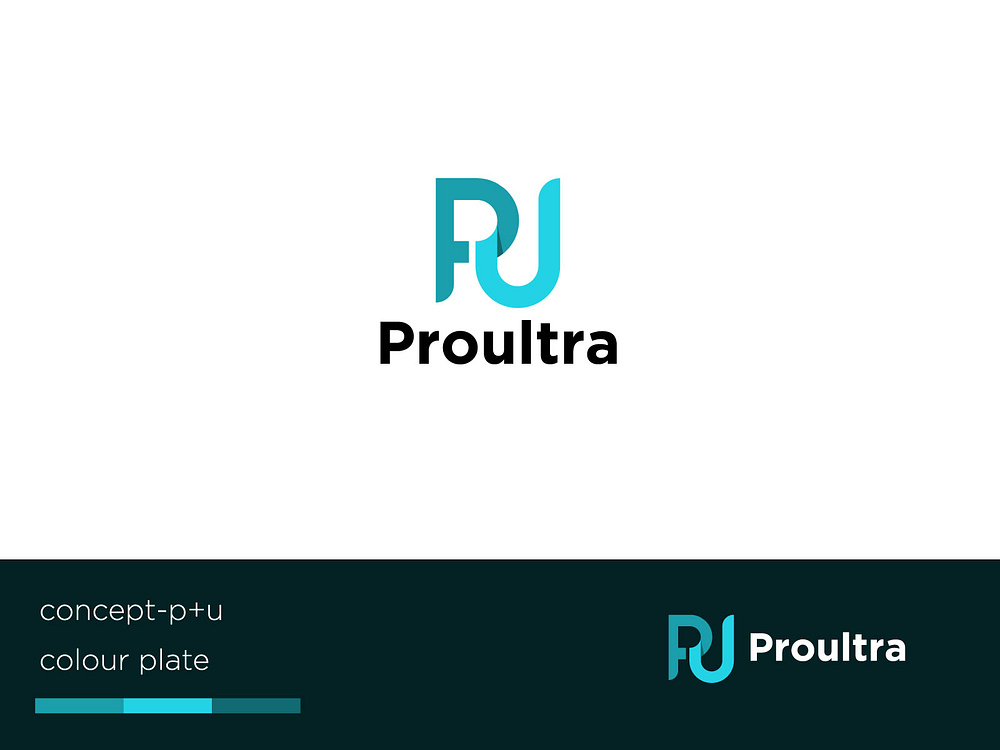 Proultra | letter P+ U logo by Rebeka Sultana on Dribbble