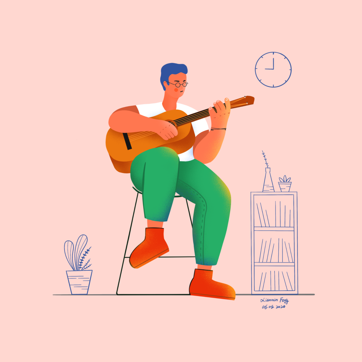 my guitar by Xianmin Feng on Dribbble
