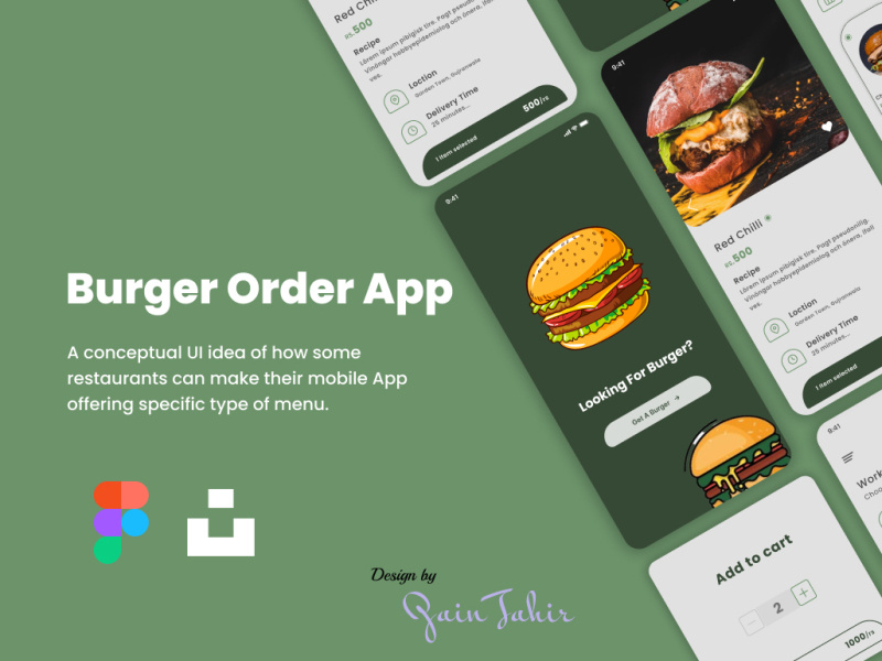 Burger Order APP by Zain Tahir on Dribbble