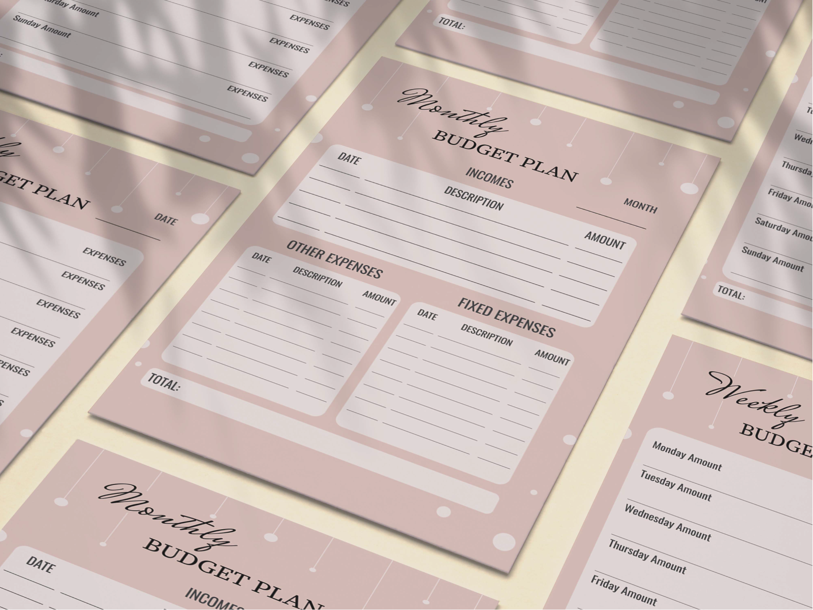 gentle beautiful budget planner for the week and month by Mary V on ...