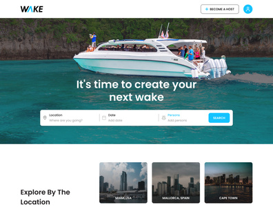 Boat website home page 2 by Santosh on Dribbble