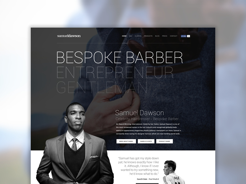 Samuel Dawson - Website Concept by Sam Dolan on Dribbble