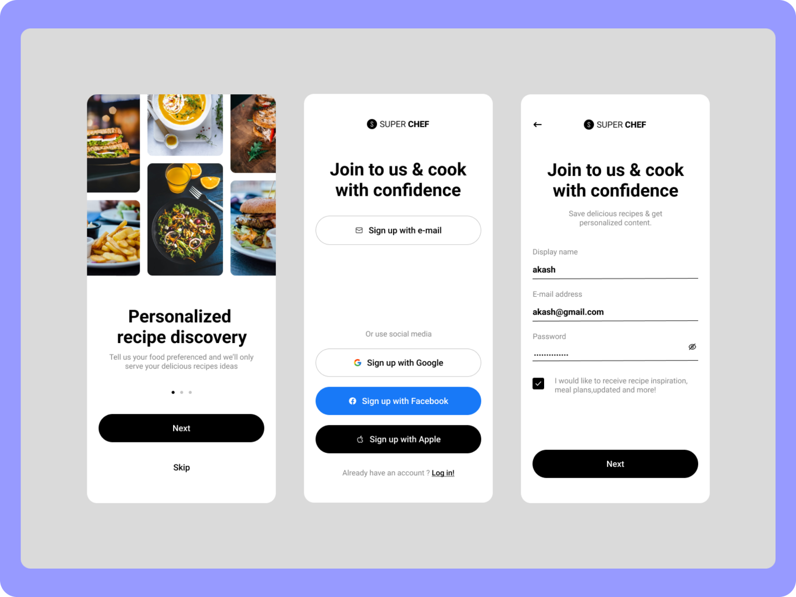 Login Page Design by Akash SB on Dribbble