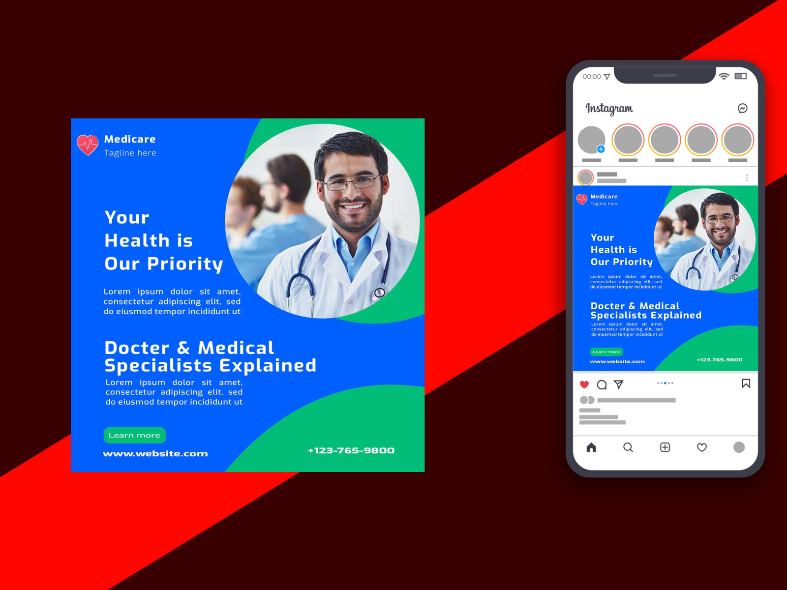 Medical social media instagram post Design by MST shela khatun on Dribbble