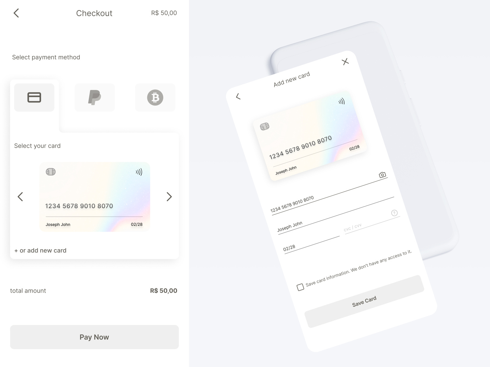 dailyui #002 - credit card checkout form by Isabelle Soares on Dribbble