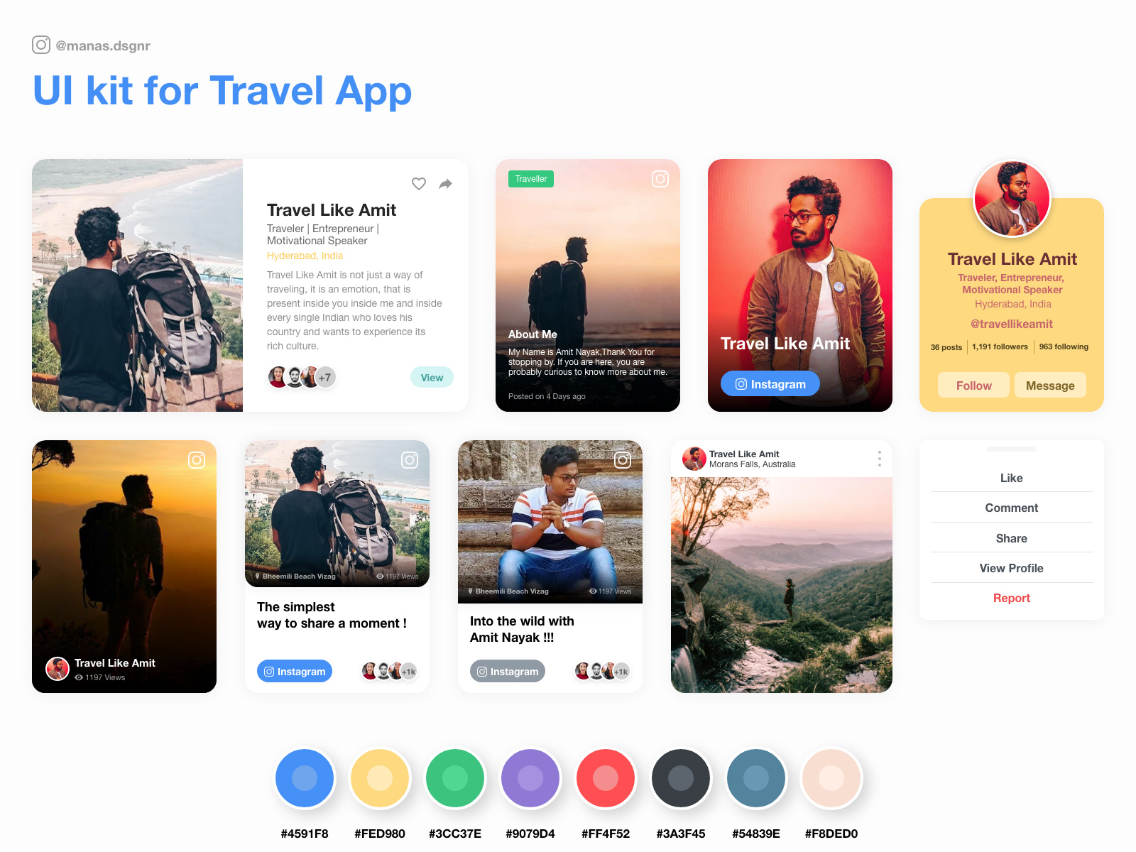 UI Kit - Traveller by manas.dsgnr on Dribbble
