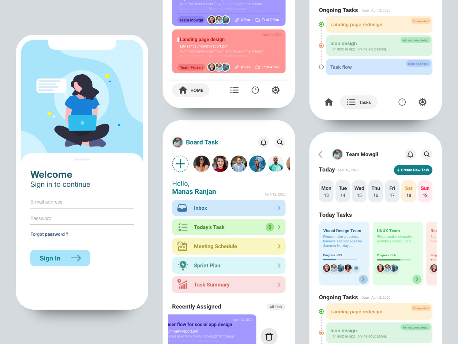 Task Management System App by manas.dsgnr on Dribbble