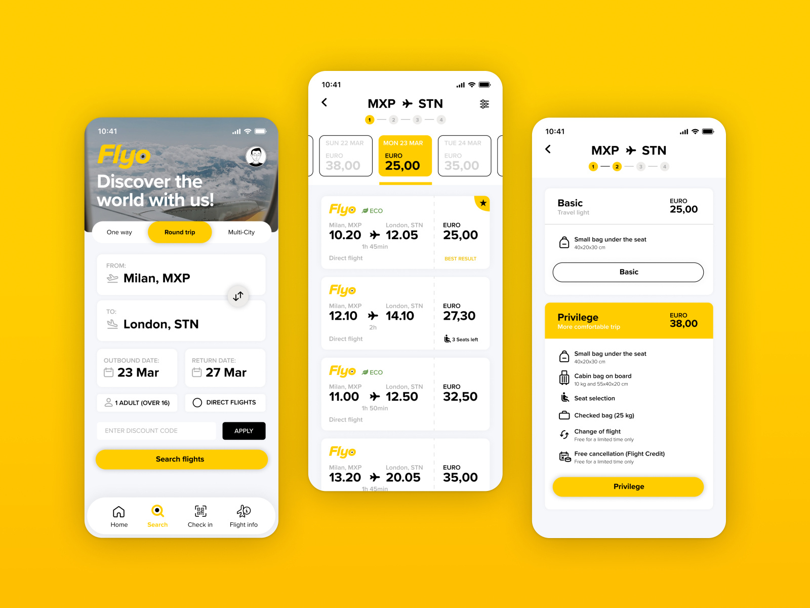 Flyo - Airline Ticket Booking App by Tommaso Baldi on Dribbble