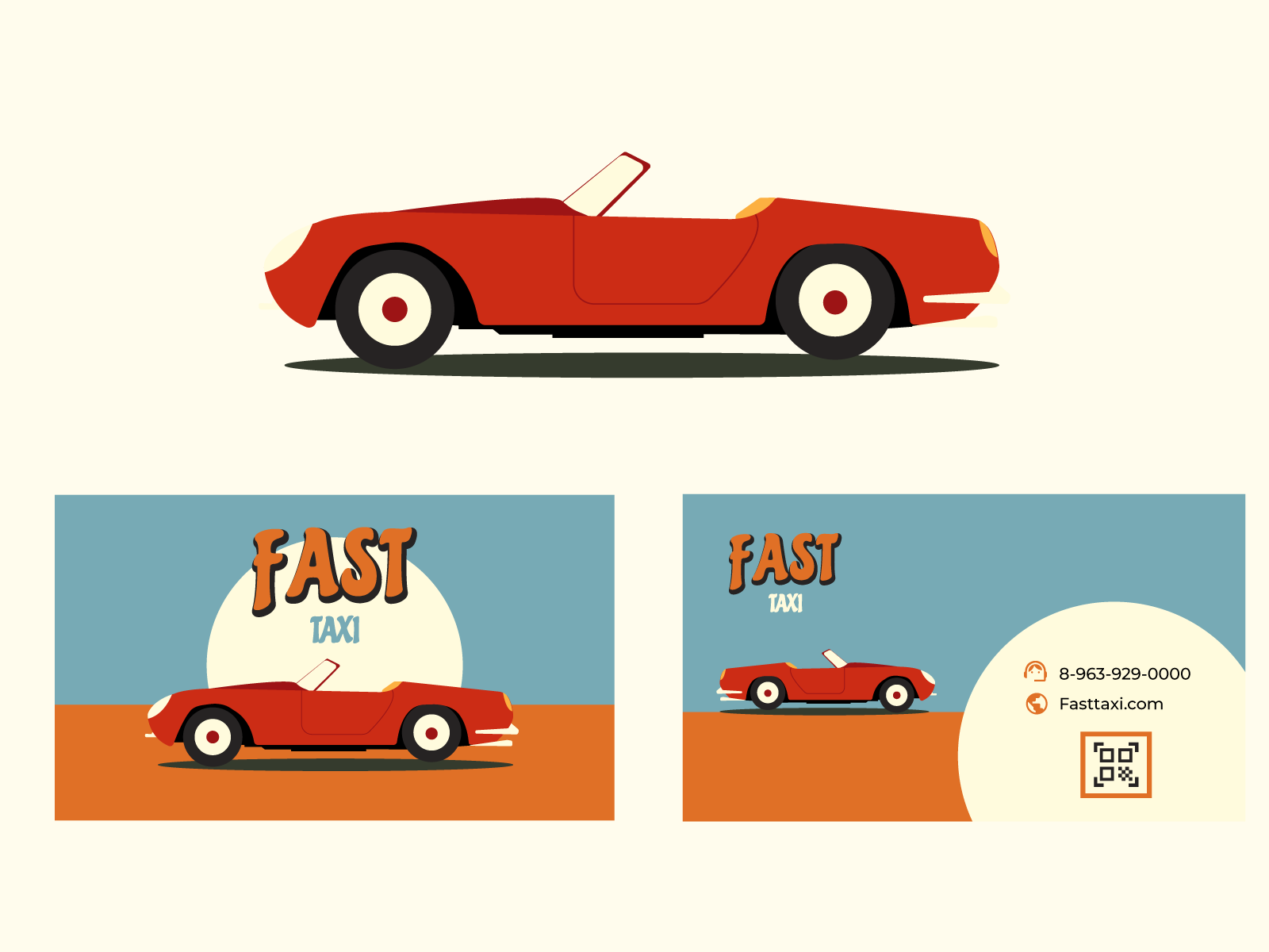 Taxi business card by Lana on Dribbble