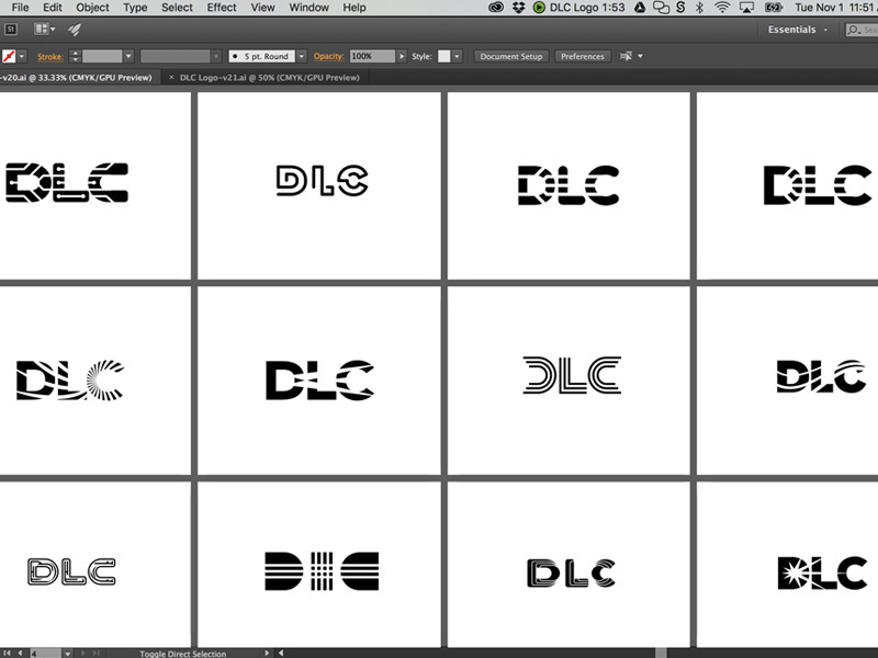 DLC Logo Exploration by Jeff Sugarman on Dribbble