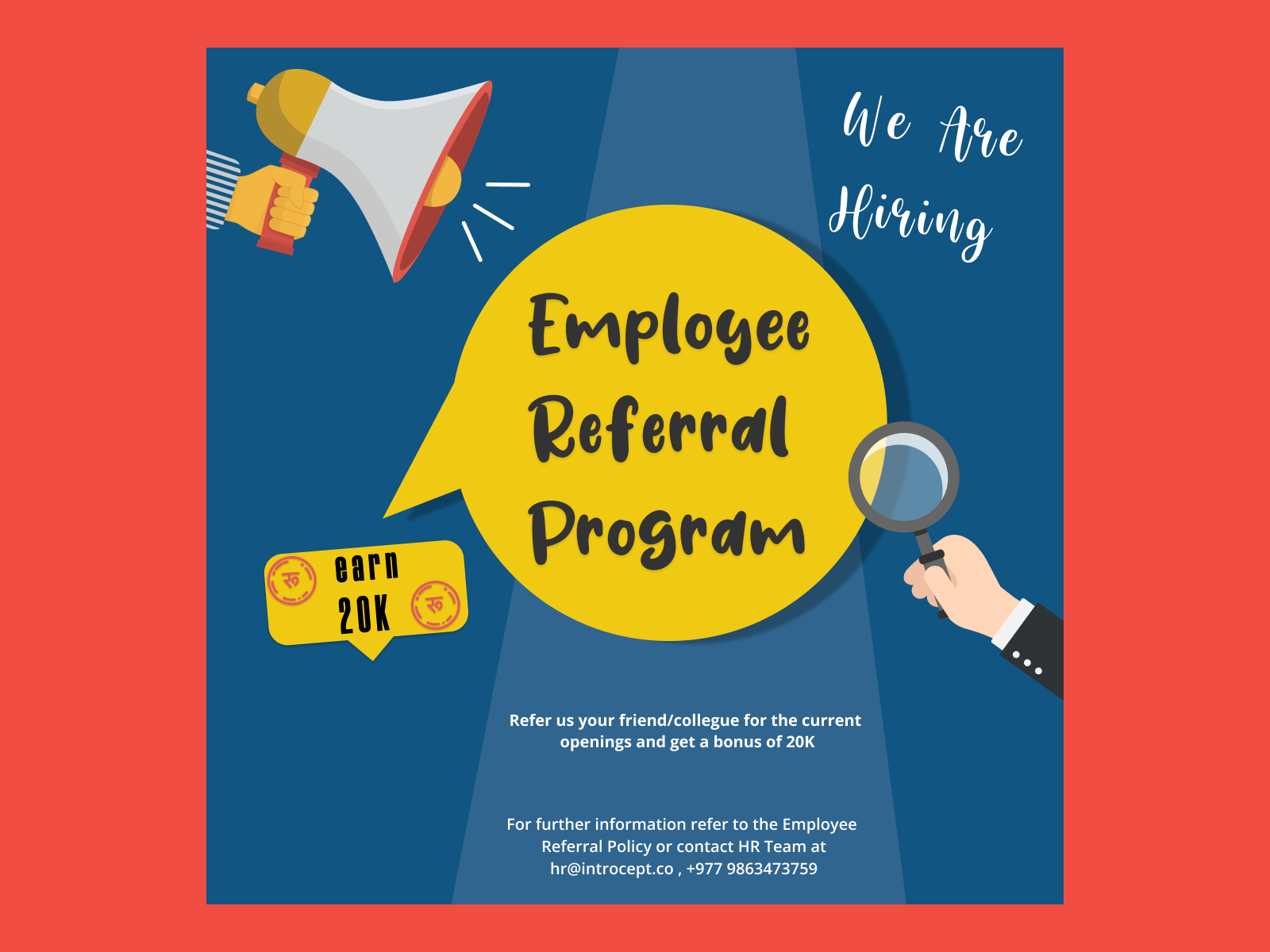 Employee Referral Post by Lasata Maharjan on Dribbble