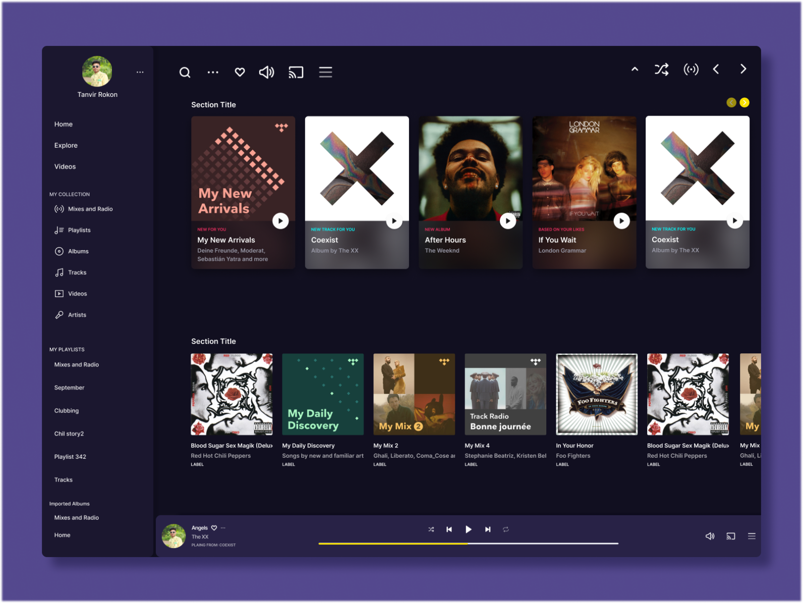 Music Web App UI Design by Tanvir Rokon on Dribbble