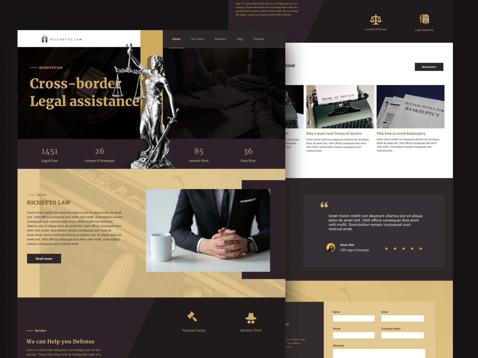 Ricchetto Law Website design Concept by Noor ilmi on Dribbble