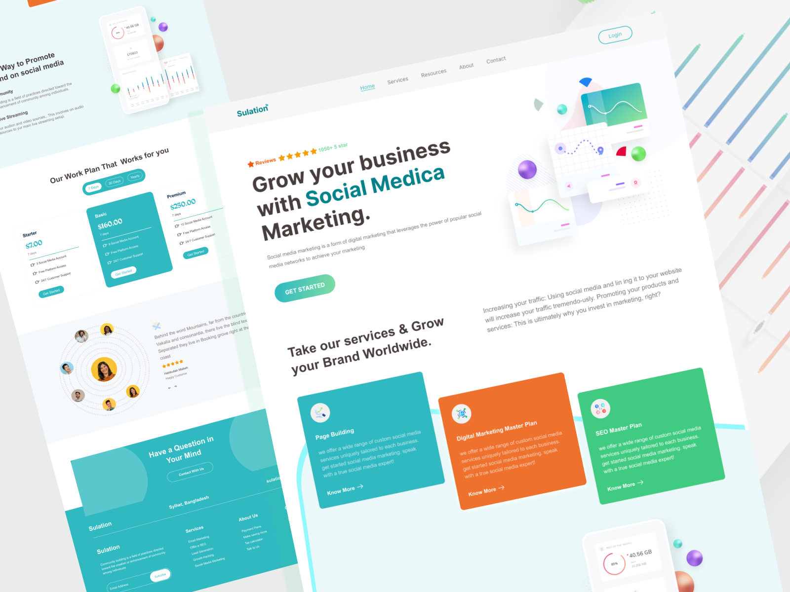Digital Marketing Agency Landing Page Website by Habibullah Misbah on ...