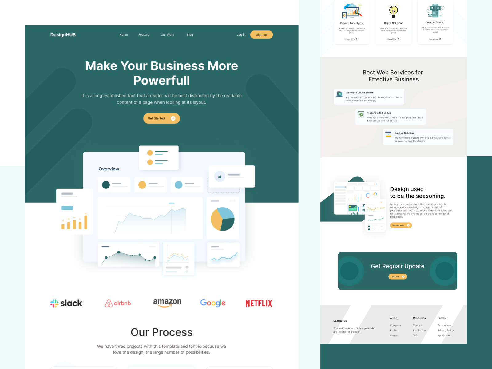 Sass Landing Page by Habibullah Misbah on Dribbble