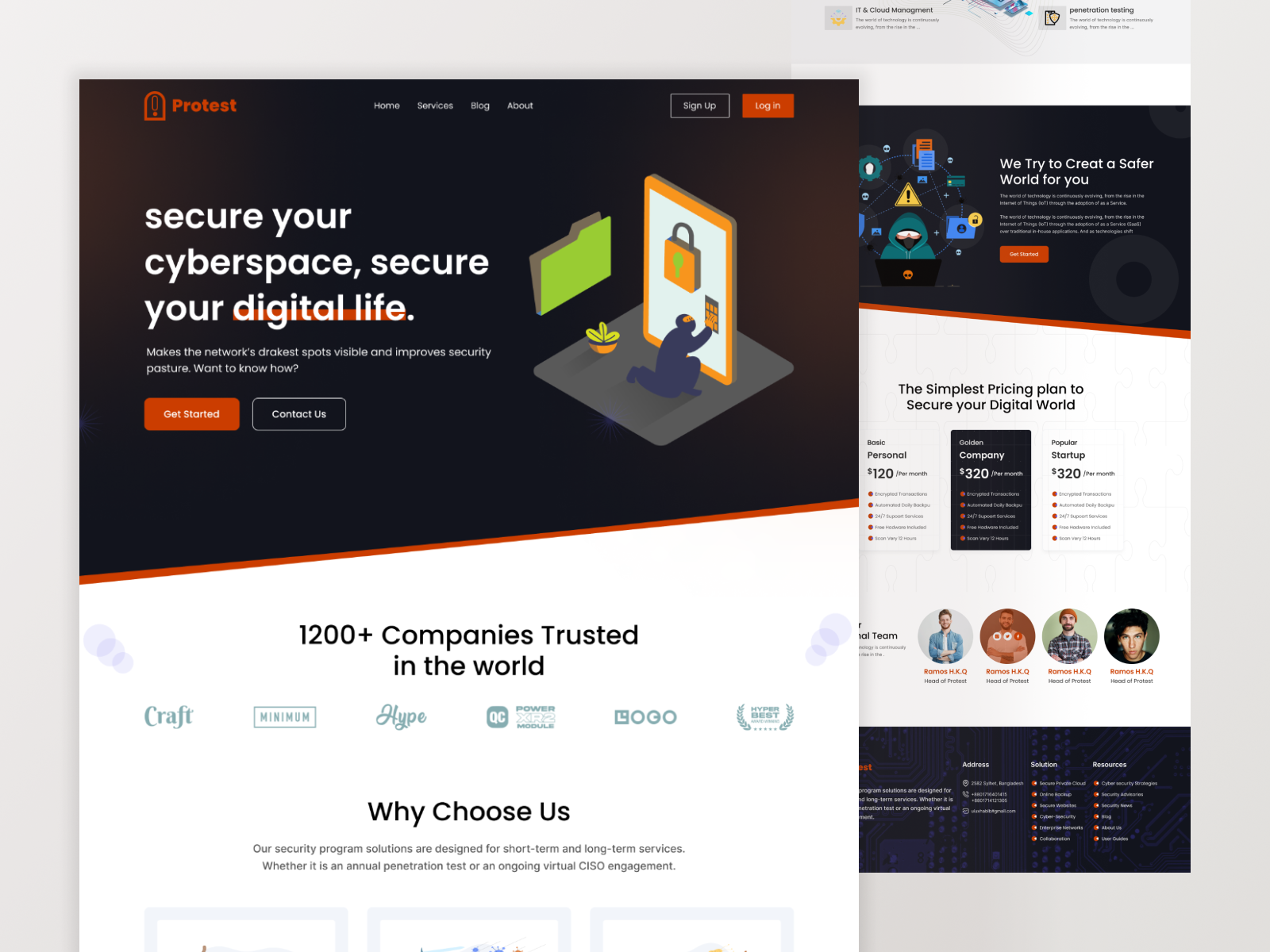 Cyber Security Landing Page by Habibullah Misbah on Dribbble