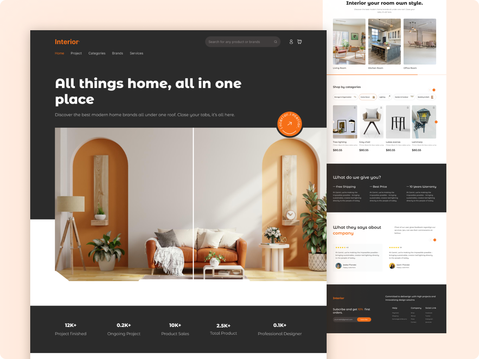 Interior Website Design by Habibullah Misbah on Dribbble