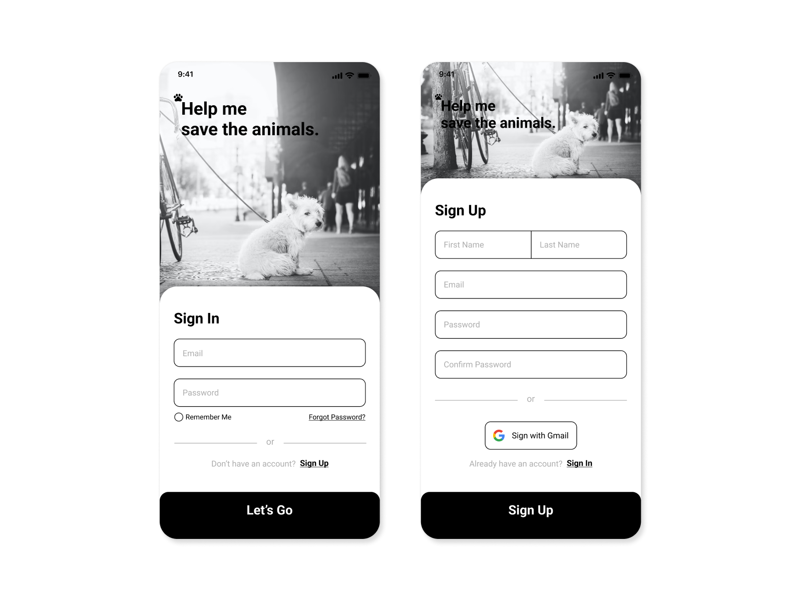 Daily UI #001 - Sign Up - mobile by widelydesign on Dribbble