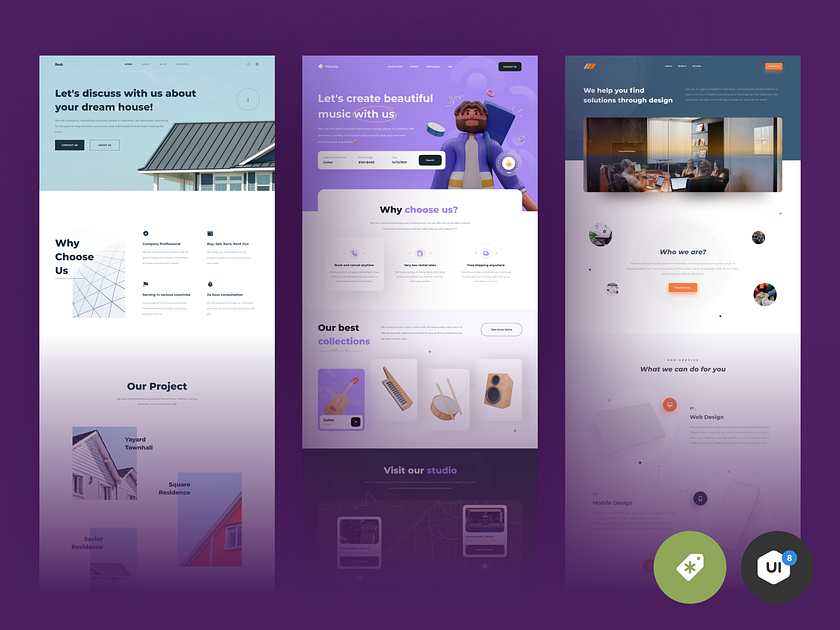 LANDINGKUY - Landing Page Design Templates by Rivero Design on Dribbble