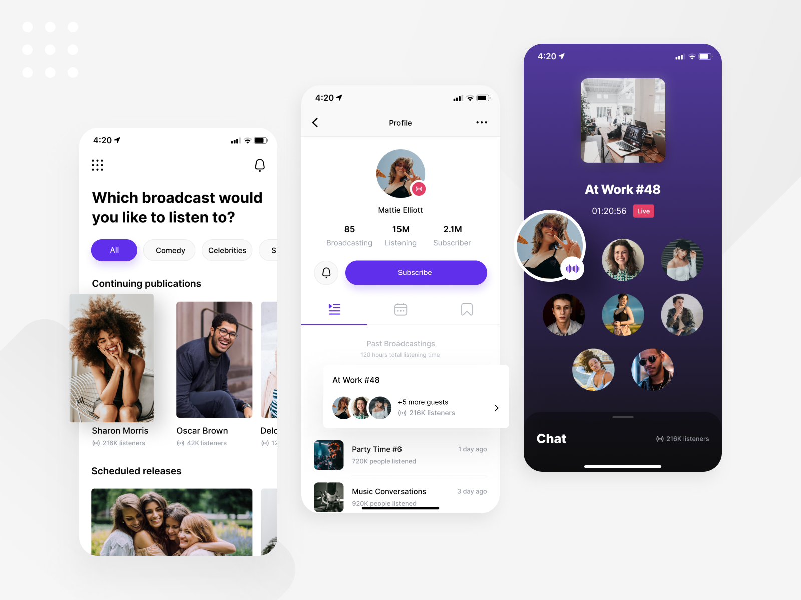 Broadcast App by Atolye15 Design Team for Atolye15 on Dribbble
