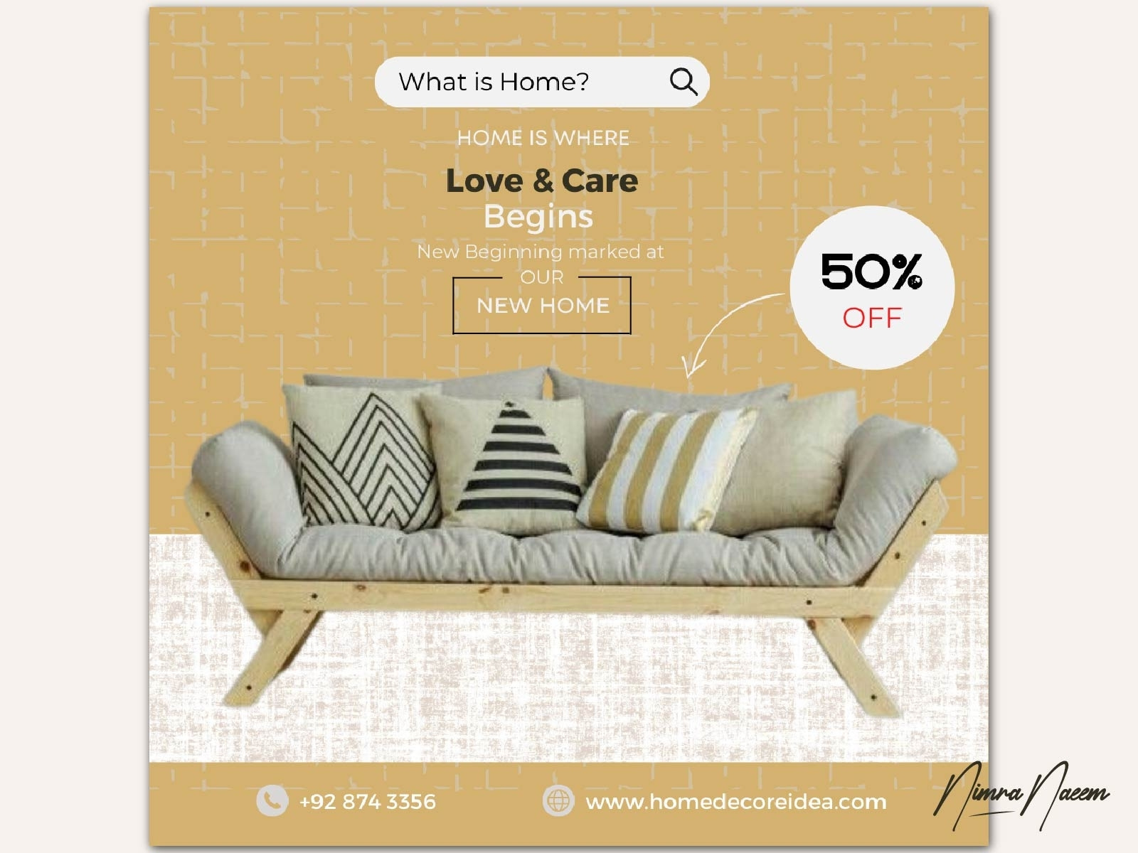 FURNITURE POSTER DESIGN by Nimra Naeem on Dribbble