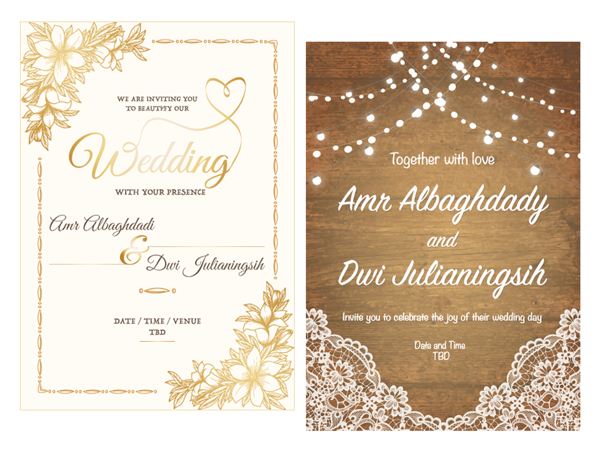 Free Wedding Cards Templates By KJ On Dribbble