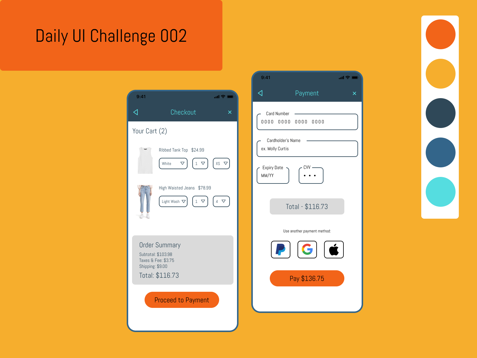 Daily UI 002 by Rachel Martens on Dribbble