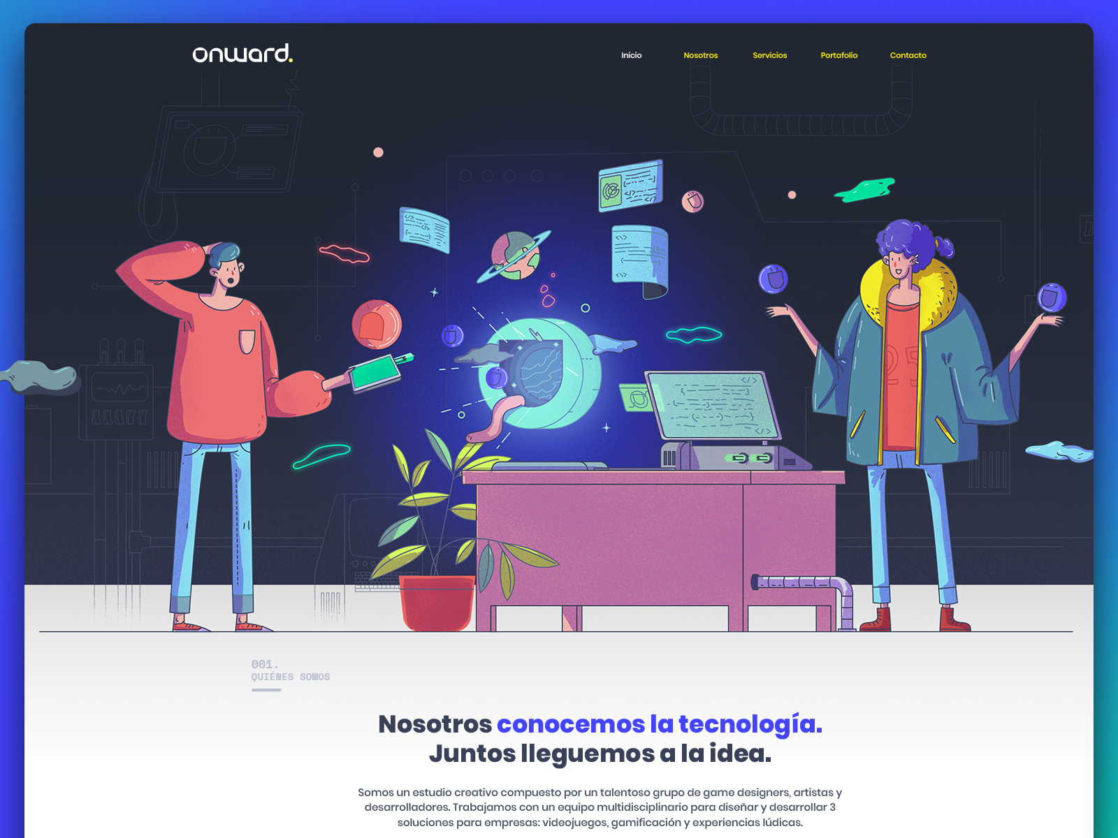 Onward - Site design by Alvar Ramos on Dribbble