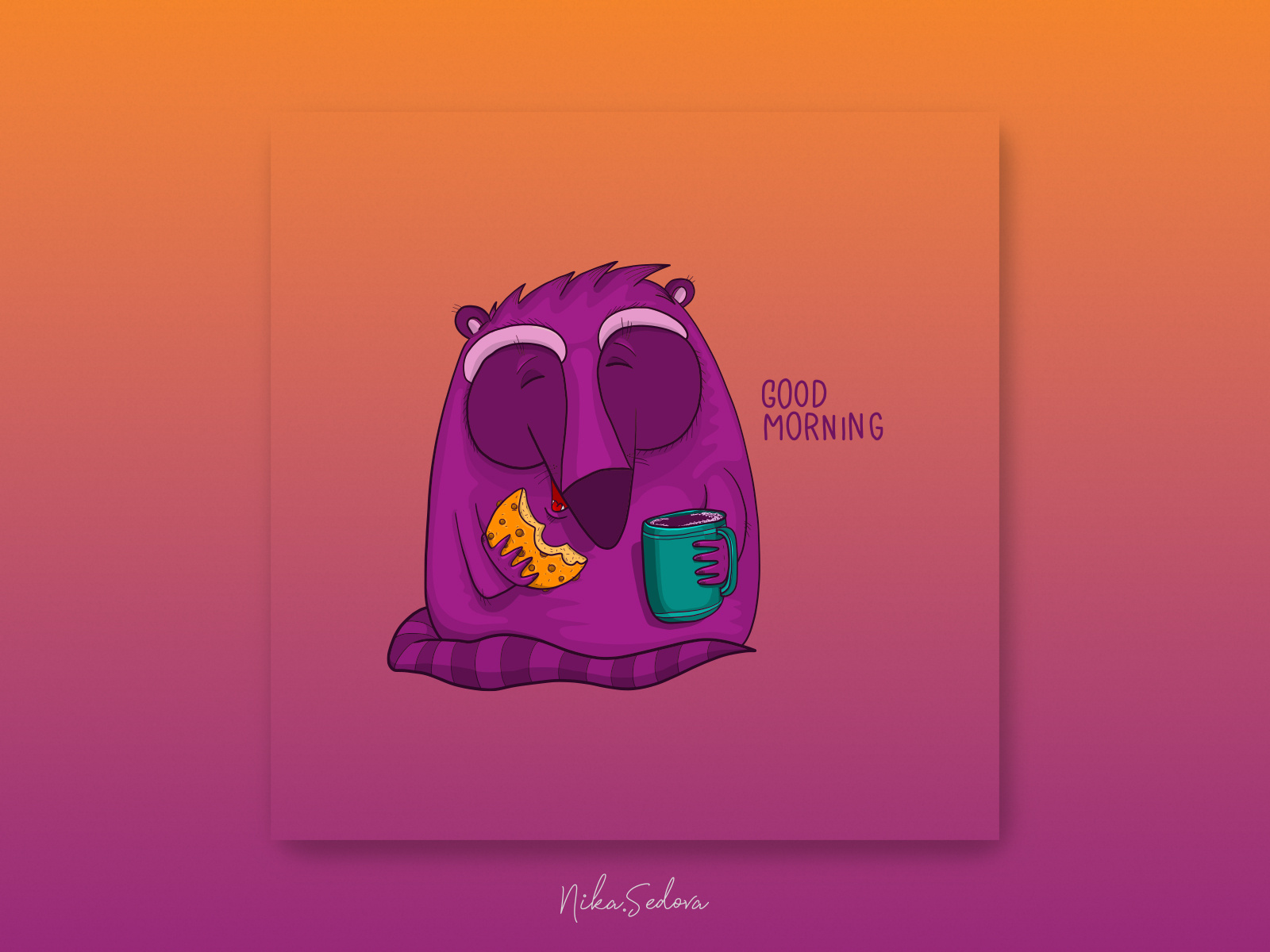 Print design: good morning by Veronika Sedova on Dribbble