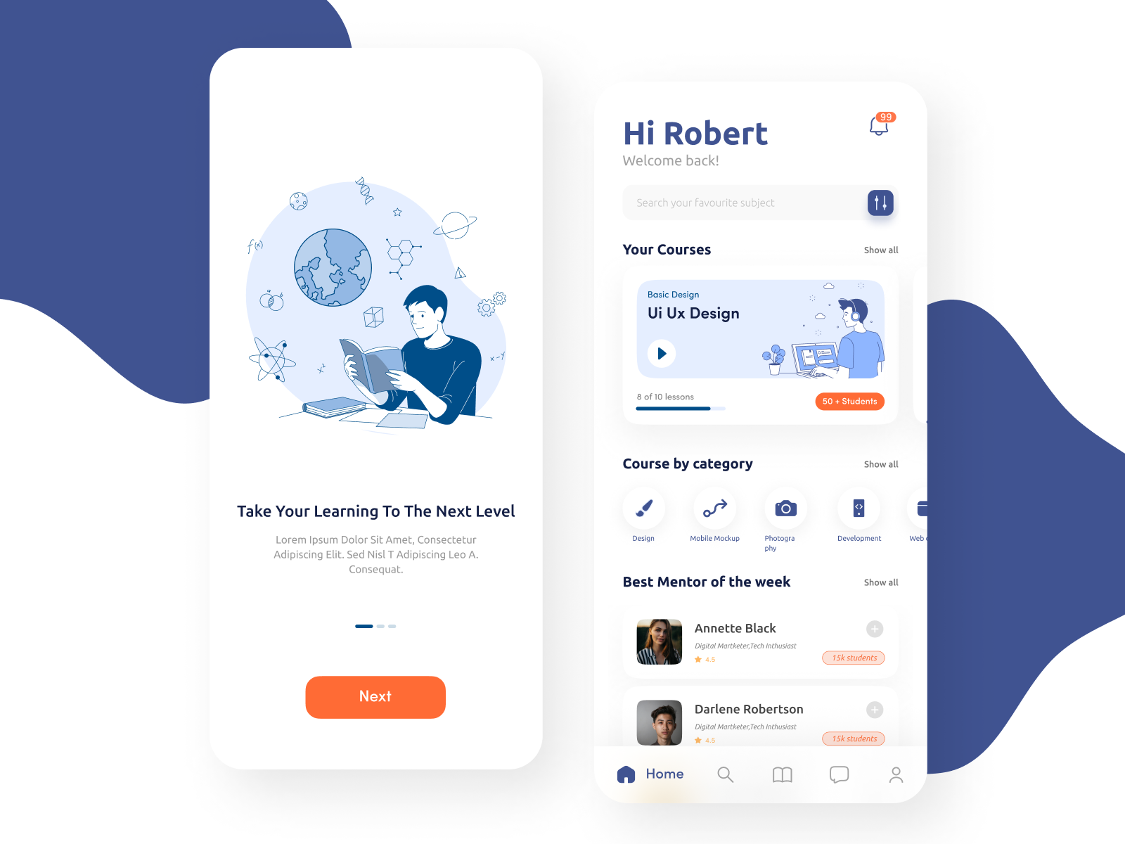 Education App by Morgan Harris on Dribbble