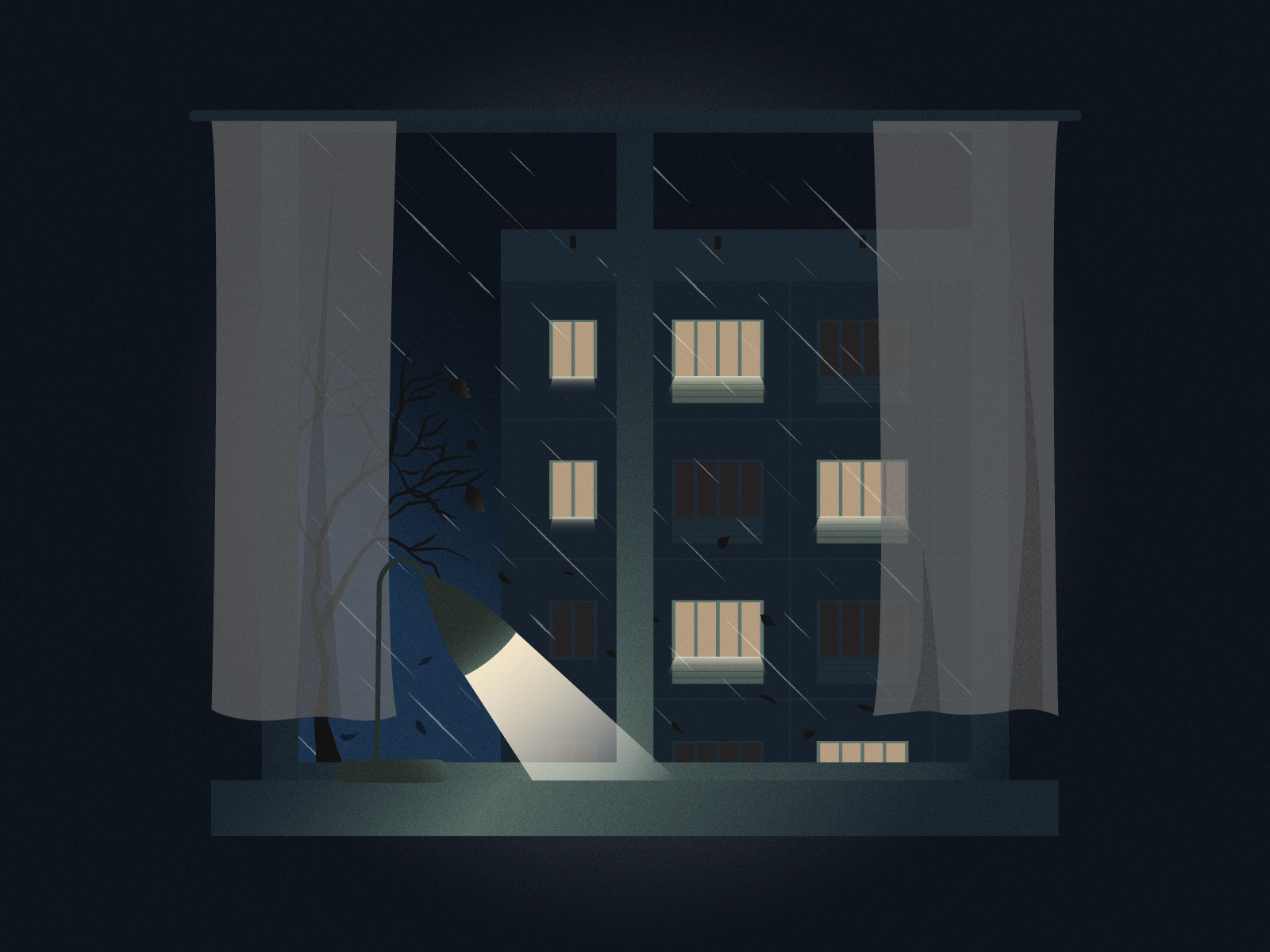 Rain on the windows by Polina Paygusheva on Dribbble