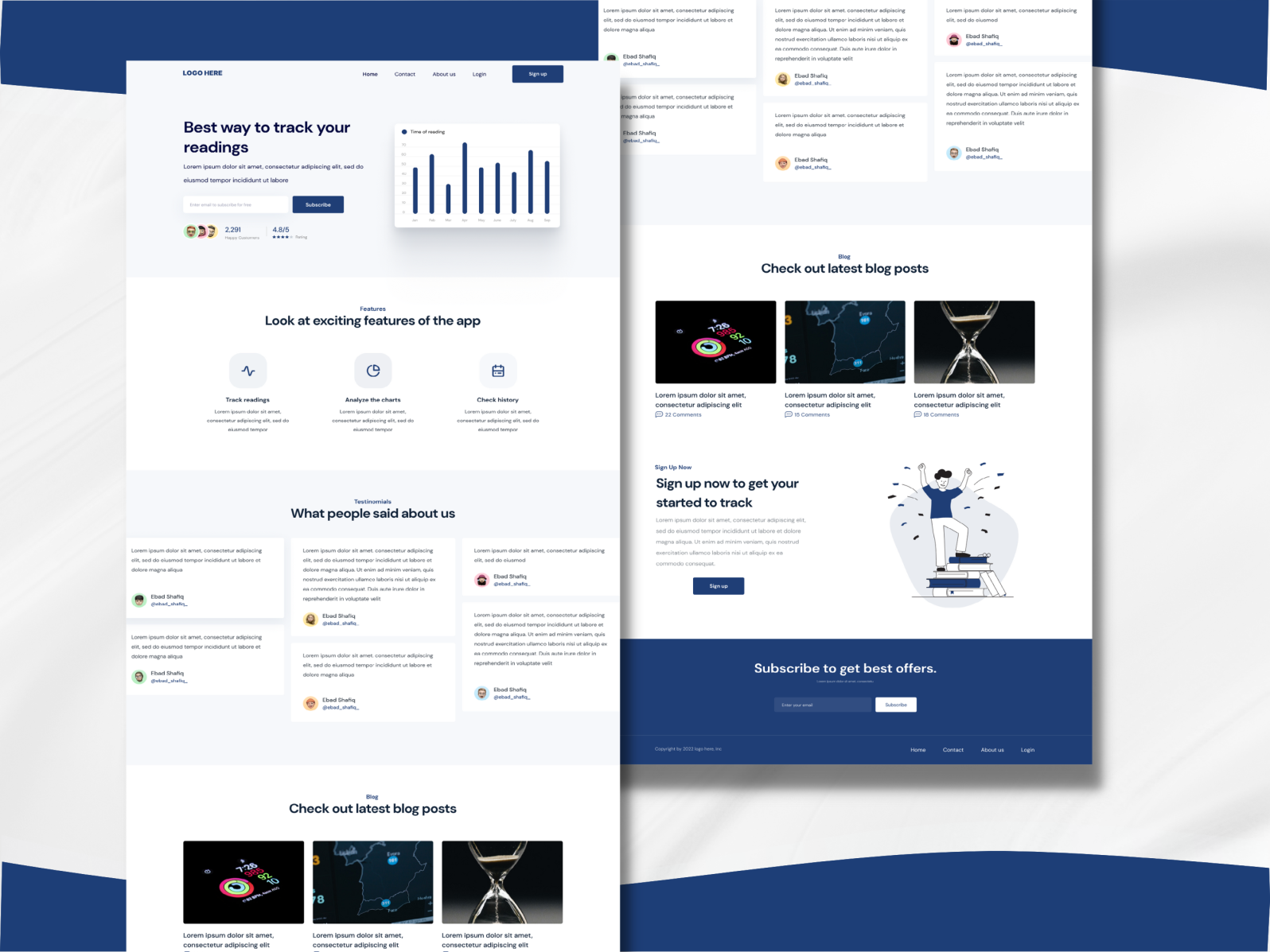 READING TRACK WEBSITE DESIGN by Ebad Shafiq on Dribbble