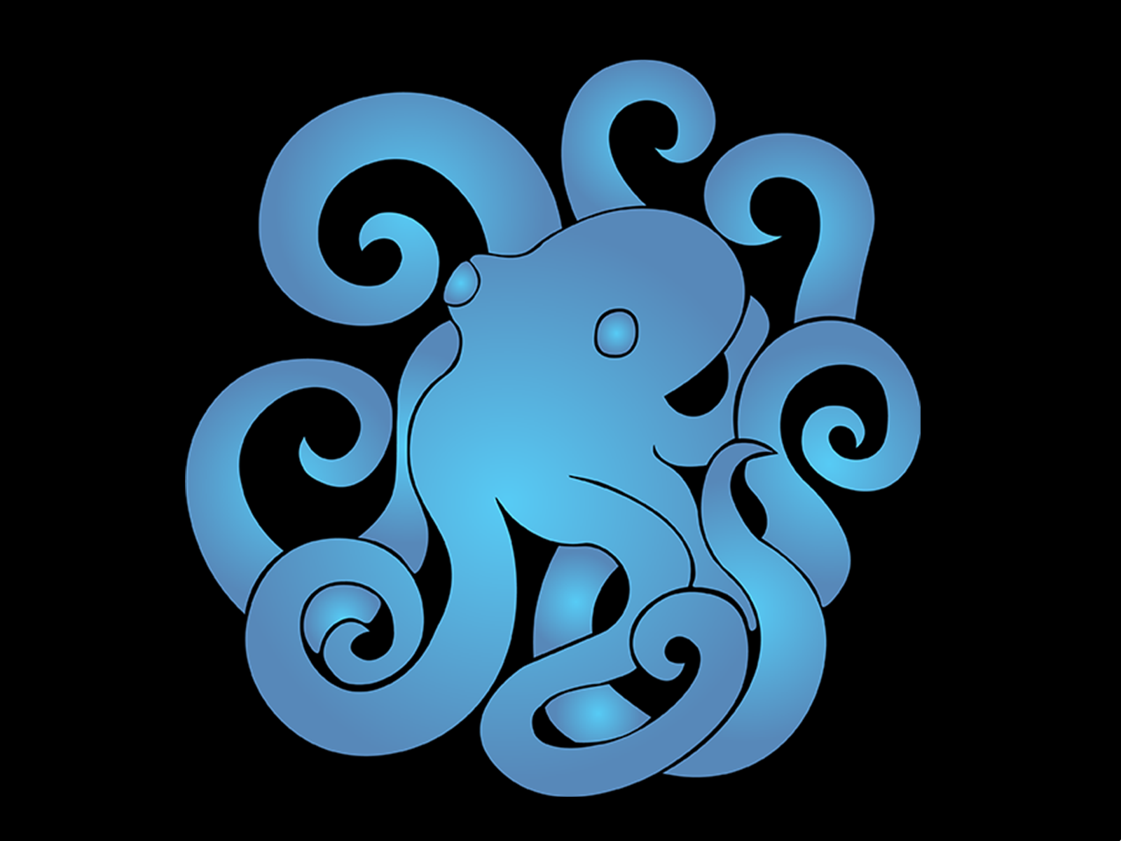 Blue Octopus Doodle by emily kiefer on Dribbble