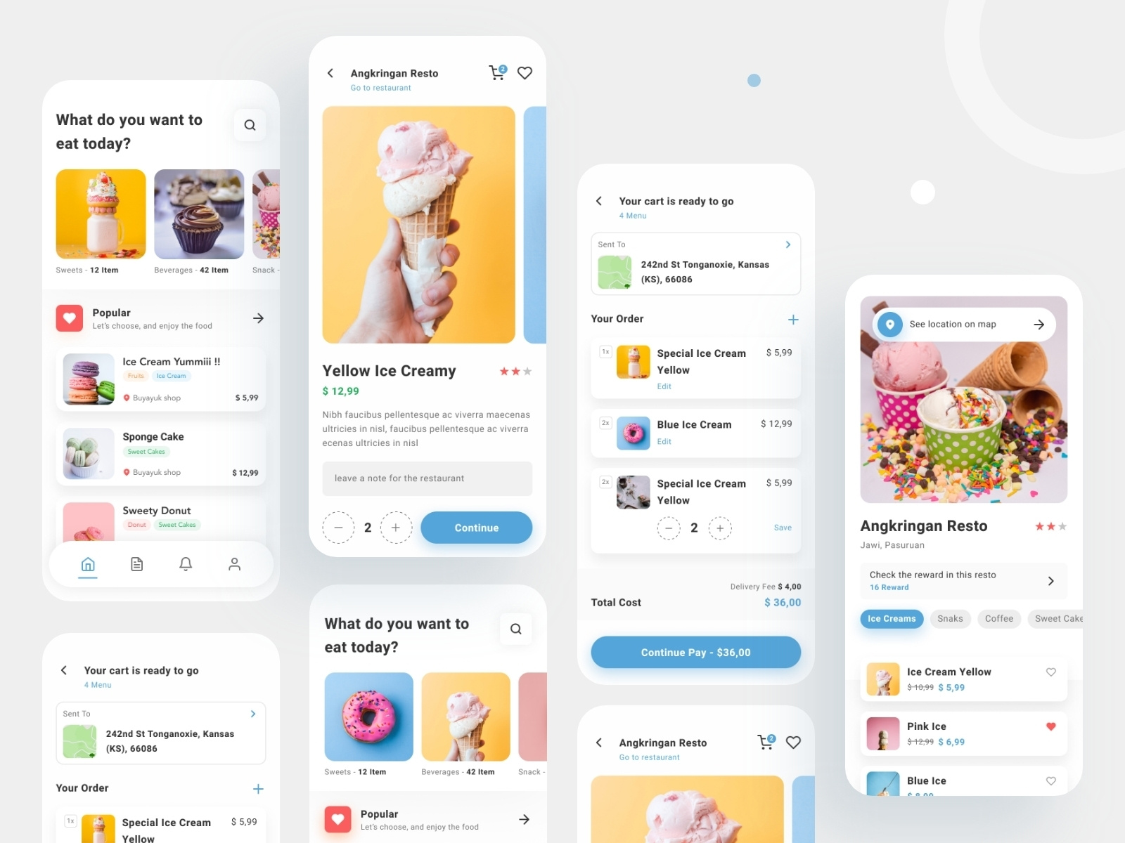 Ice Cream Mobile App by UI/UX Poonam on Dribbble