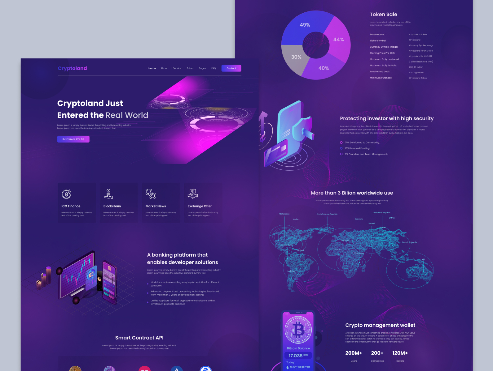 Cryptoland Landing Page by Shohanur Rahman Shanto on Dribbble