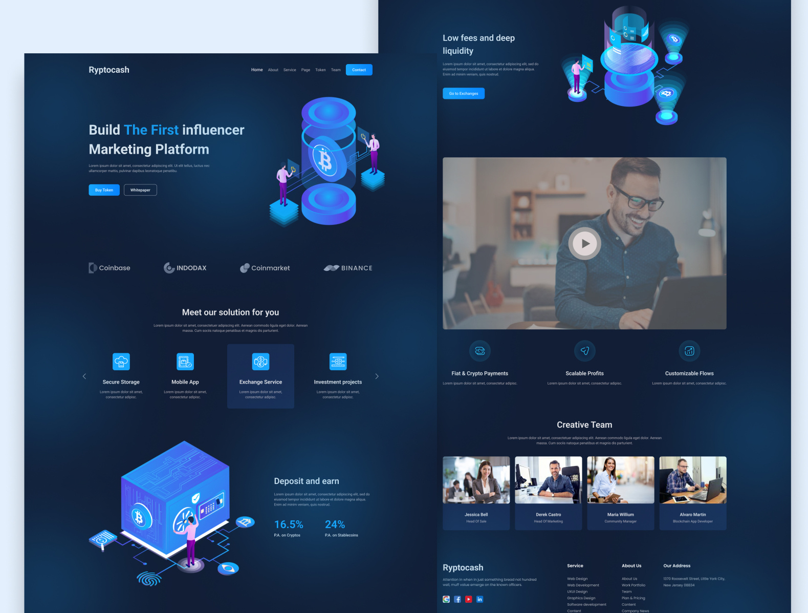 Ryptocash Landing Page by Shohanur Rahman Shanto on Dribbble