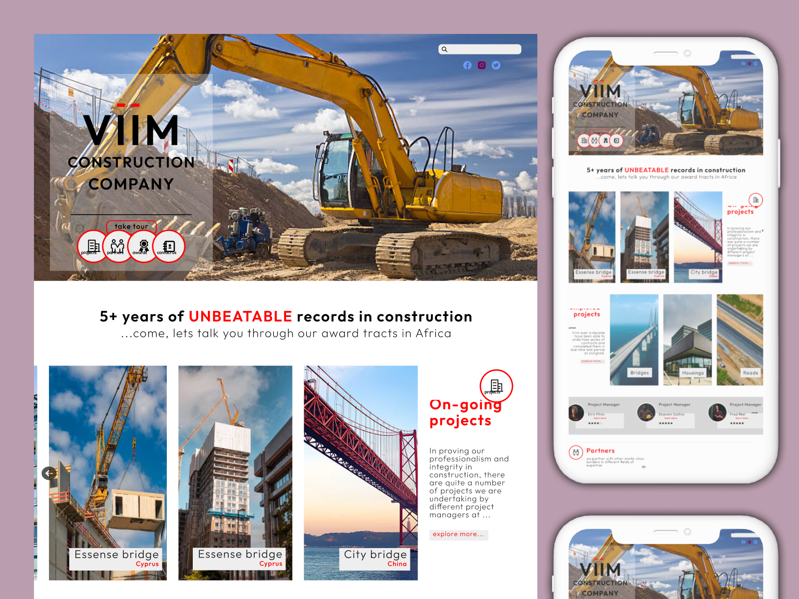 ViiM Construction by Emmanuel Kingston on Dribbble