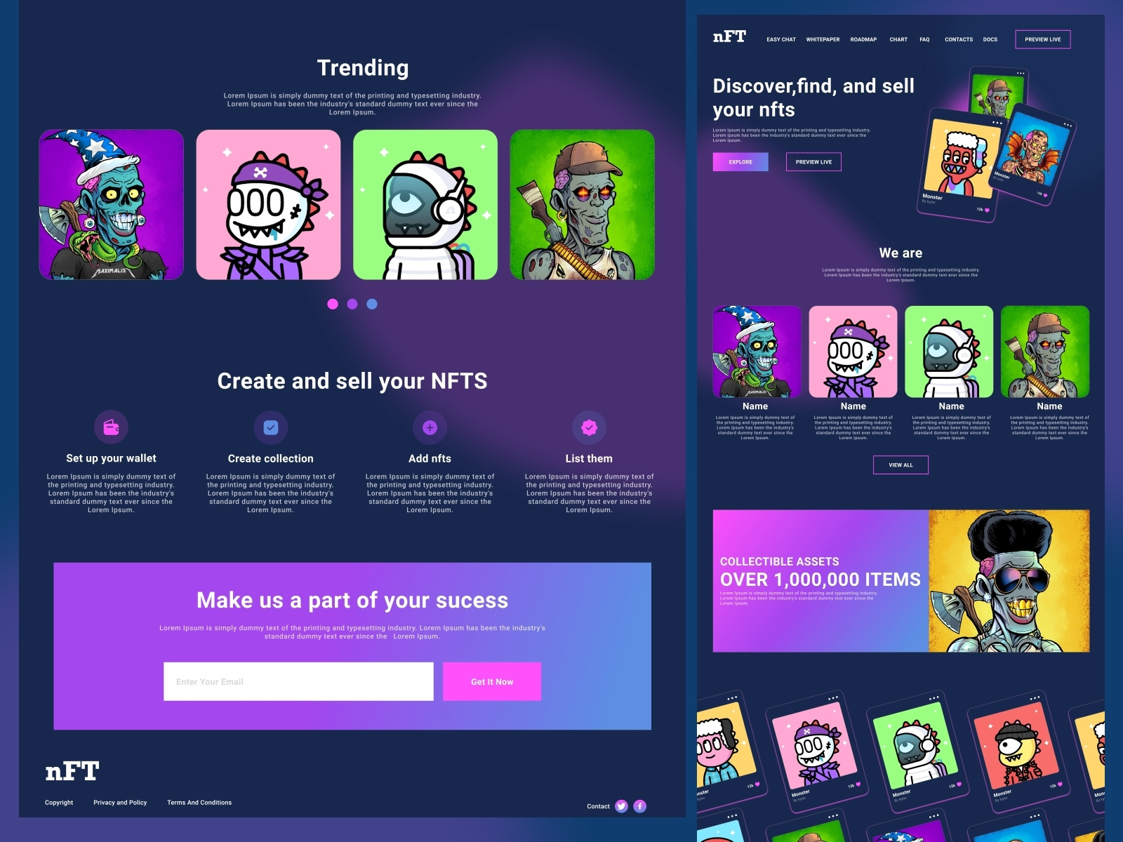 Nft ui ux by Hamzarja on Dribbble