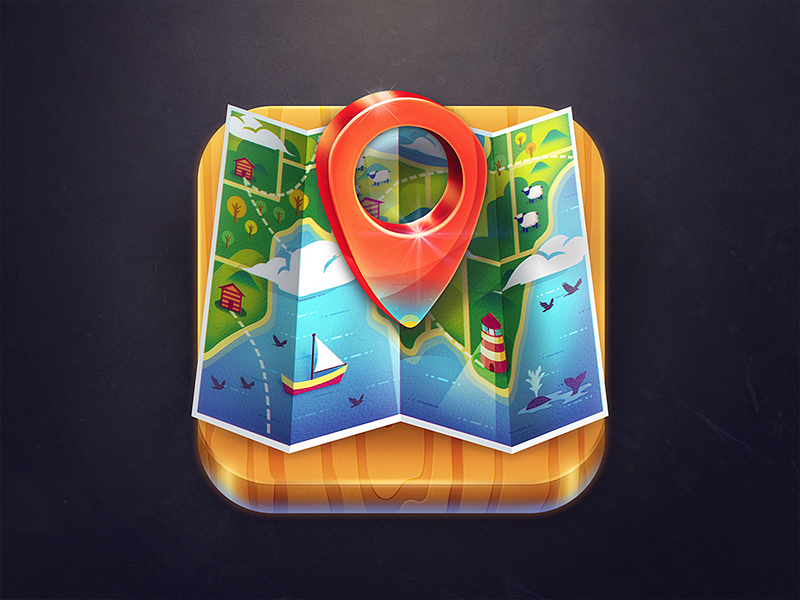 Map Icon by Kamila Trzeciak on Dribbble