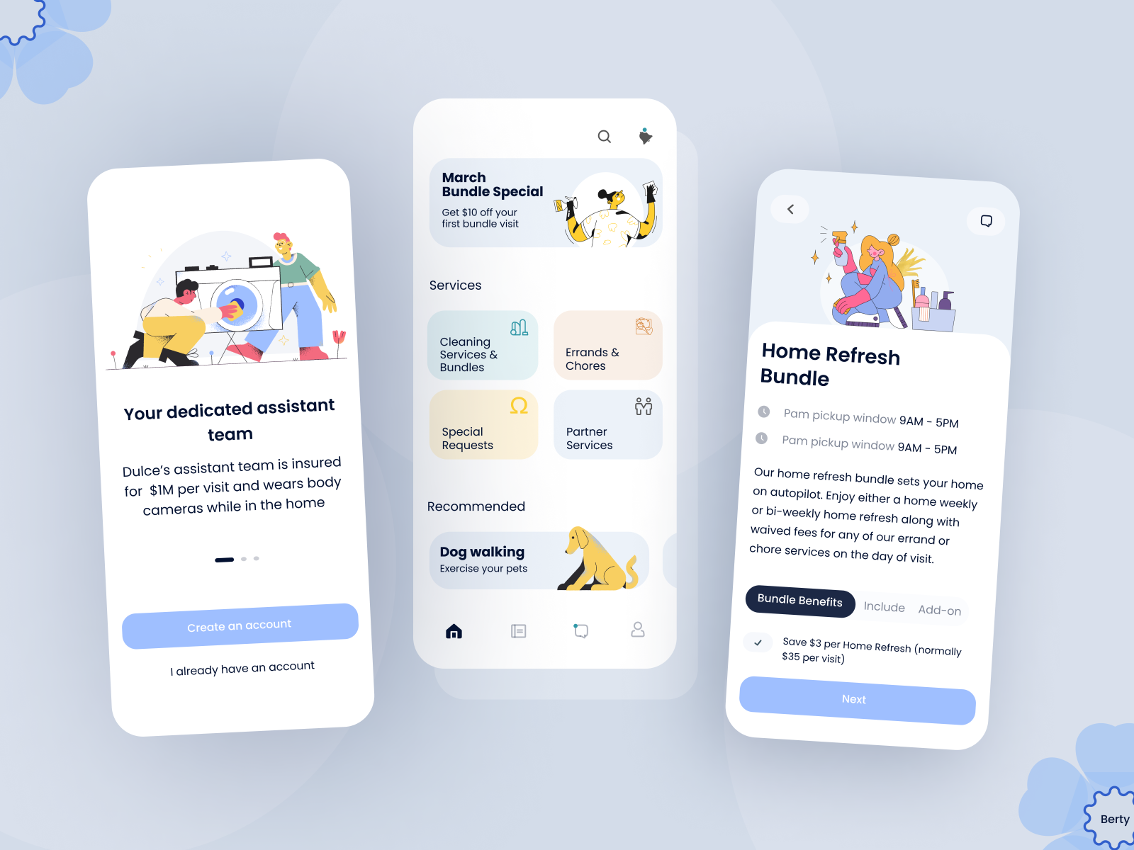 Home Services/ Cleaning Application - Ui design concept. by Uboho Edohoabasi on Dribbble
