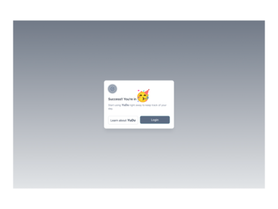 Modal confirmation component by Gina Raduski on Dribbble