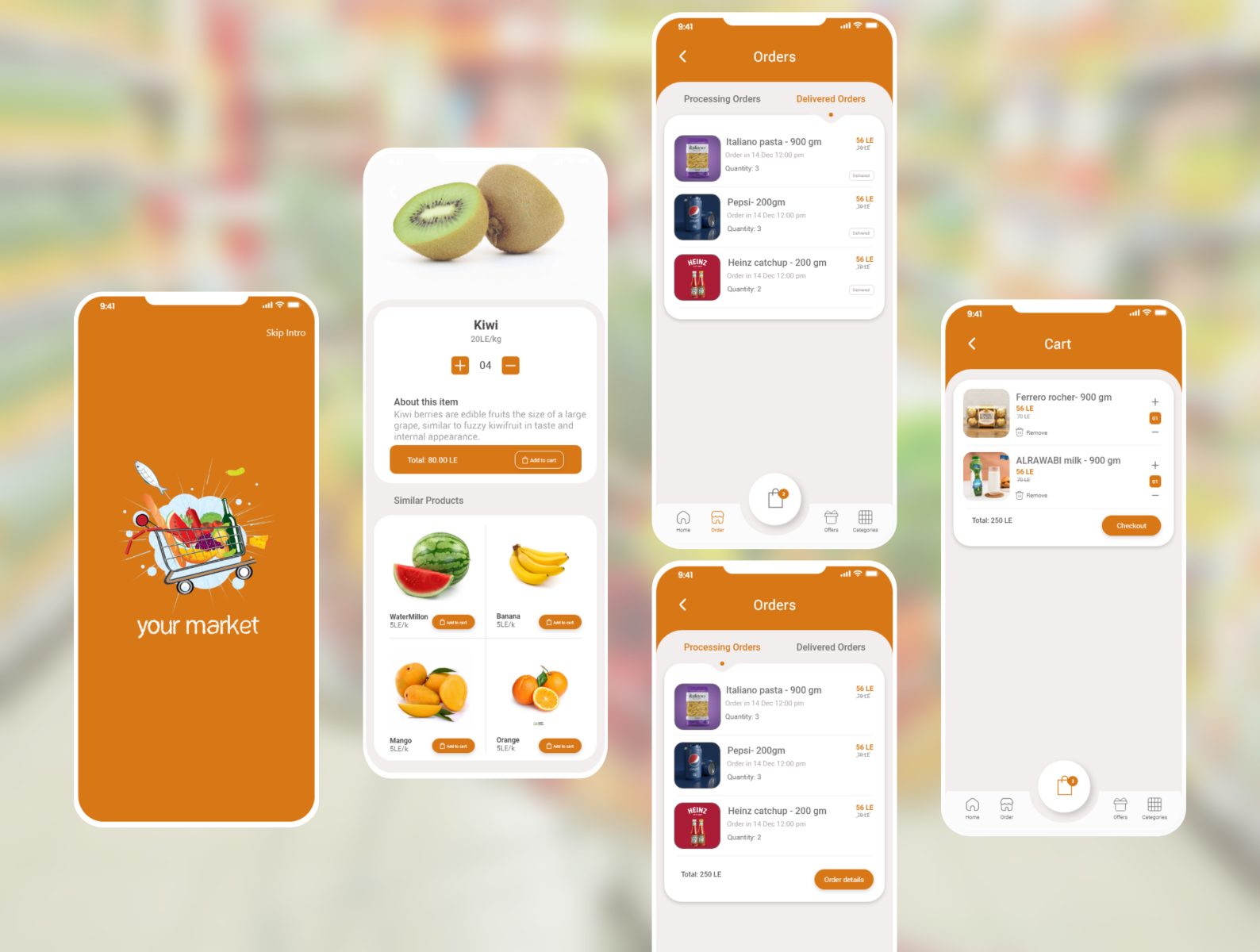 Grocery Delivery App UI Design by NerMeen Elgebaly on Dribbble