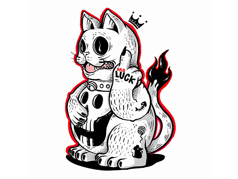 Bad Luck by sadik 💀 on Dribbble